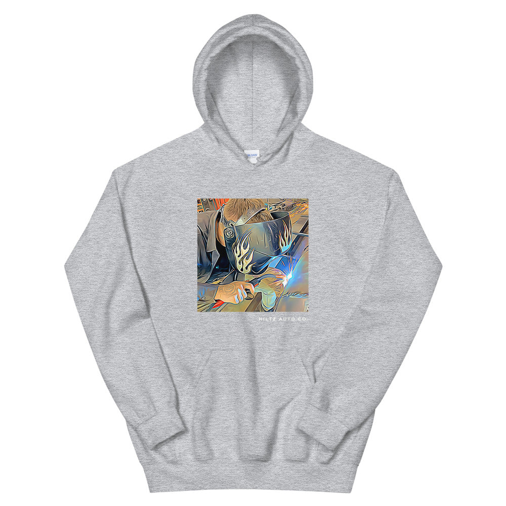 unisex hoodie // colton welding graphic – HILTZ AUTO CO.